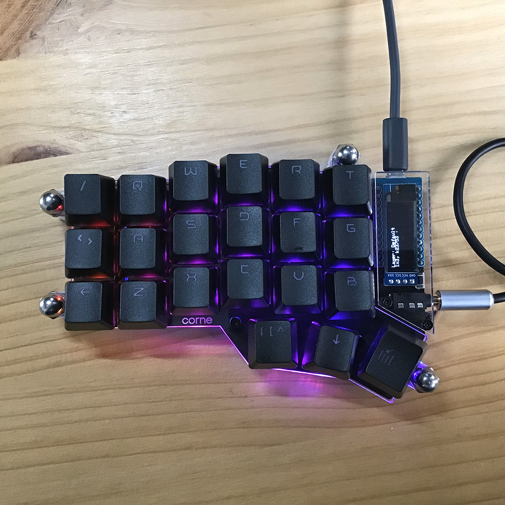 Corne Keyboard + Stardust Meteor Black - Teclados Mecánicos