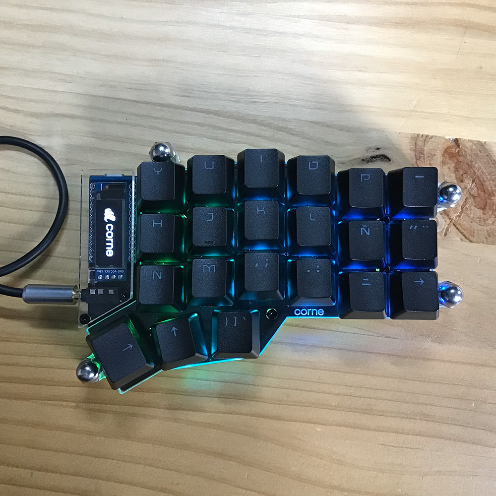 Corne Keyboard + Stardust Meteor Black - Teclados Mecánicos