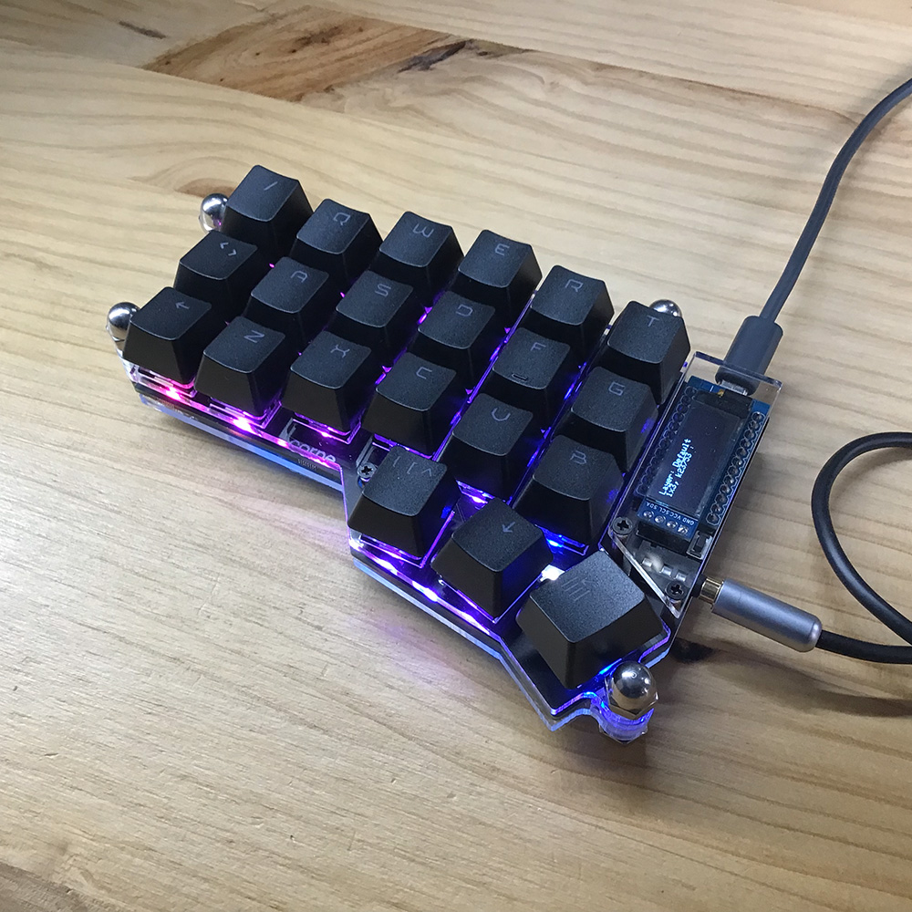 Corne Keyboard + Stardust Meteor Black - Teclados Mecánicos