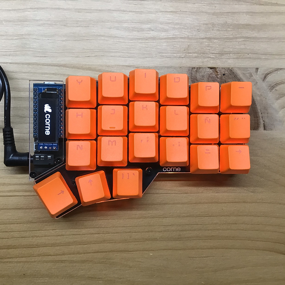 Corne Keyboard + Stardust Saturn Orange - Teclados Mecánicos
